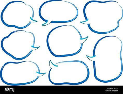 Vector Line Speech Bubble Set Stock Vector Image And Art Alamy
