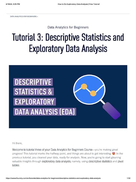 tutorial 3 descriptive statistics and exploratory data analysis pdf