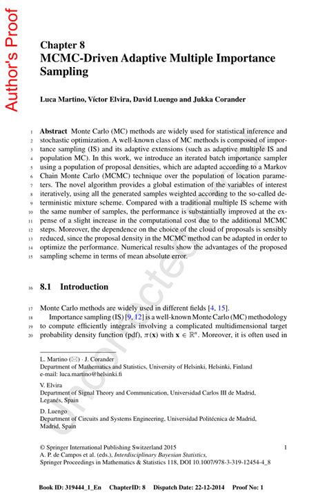 Pdf Mcmc Driven Adaptive Multiple Importance Sampling