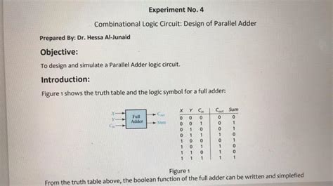 Solved Experiment No 4 Combinational Logic Circuit Design