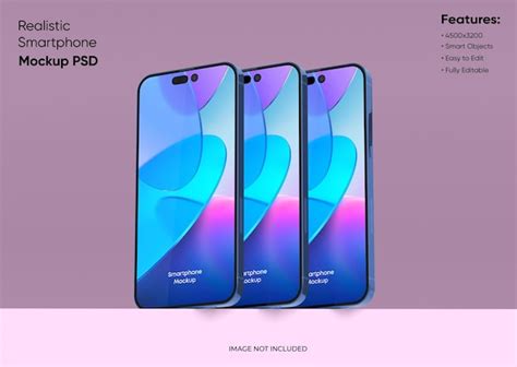 앱 및 웹 사이트 Ui 브랜딩을 위한 3개의 스마트폰 14 Pro 최대 모형 전면 및 후면 3d 렌더의 전화 2개 프리미엄