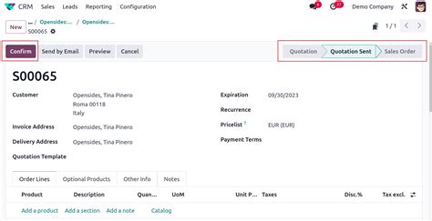 Converting Opportunity Into Sales Quotation In Odoo 17 Crm Odoo V17 Enterprise Edition Book