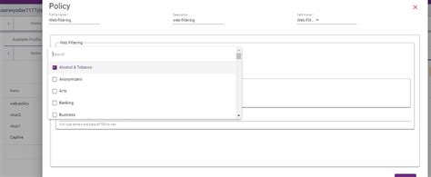 Web Filtering Support