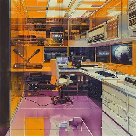 Premium Photo Nice Looking A Computer Room Designed Illustration