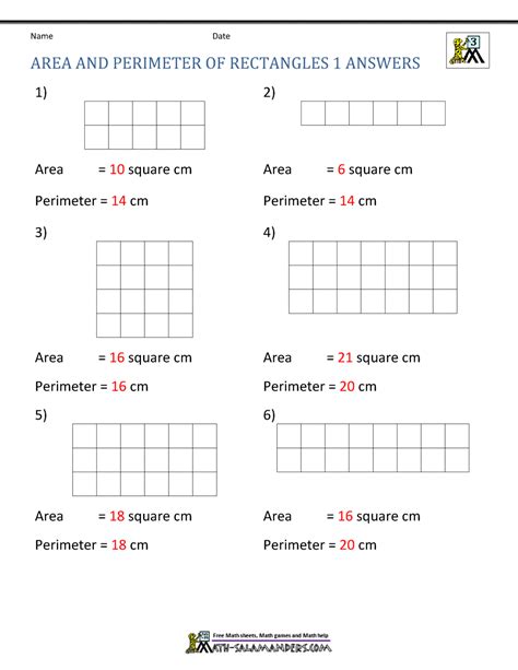 Area And Perimeter Rectangle Worksheets Pdf At Mason Waddy Blog