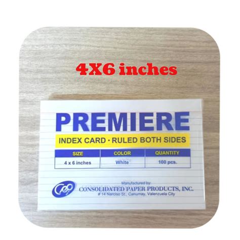 Index Card 100 Sheets Per Pack 3x5 4x6 5x8 Inches Lazada Ph