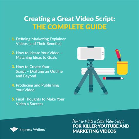 how to write a great video script for killer youtube and marketing videos