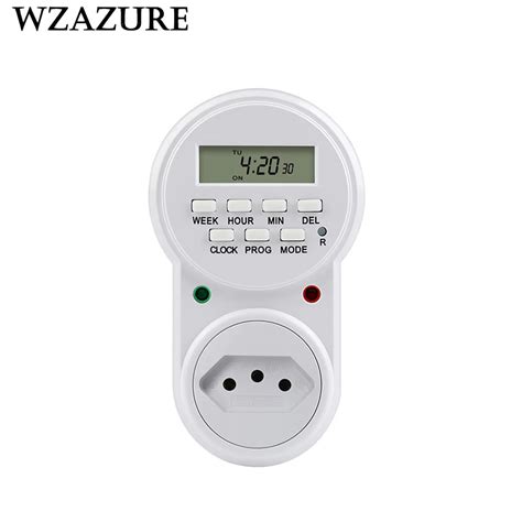 Br Gr Lcd Weekly Programmable Plug In Timer Switch Socket Weekly Digital Timer And Timer Socket
