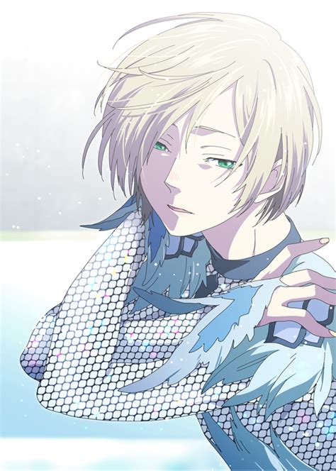 Ikuhashi Muiko Yuri Plisetsky Yuri On Ice 1boy Aqua Eyes Blonde