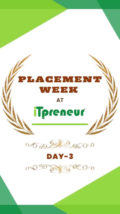 Itpreneur On Linkedin Placement Week Itpreneur