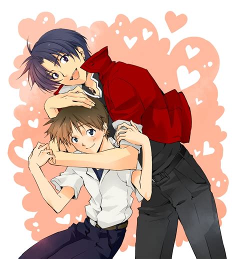 Ikari Shinji And Katsuragi Misato Neon Genesis Evangelion Drawn By Namerakaweb Danbooru