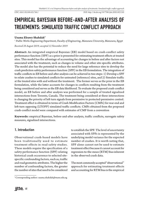 Pdf Empirical Bayesian Before And After Analysis Of Treatments