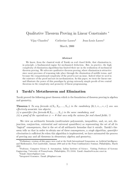 Pdf Qualitative Theorem Proving In Linear Constraints