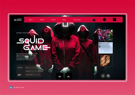 squid game ui design on behance