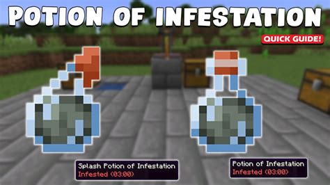 How To Make Potion And Splash Potion Infestation In Minecraft Easy