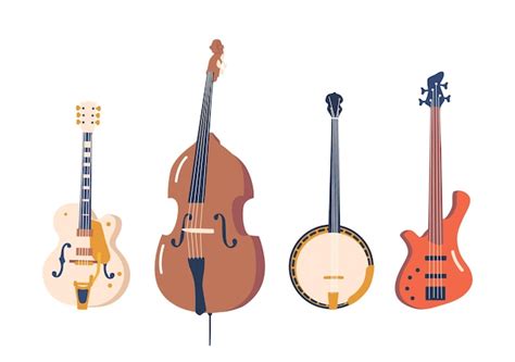 Premium Vector Melodic Rhythmic And Soulful String Jazz Instruments