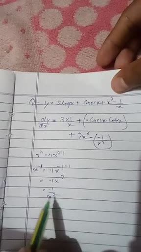 Comprehensive Exercise 2 1 Find The Differential Coefficient Of Y With