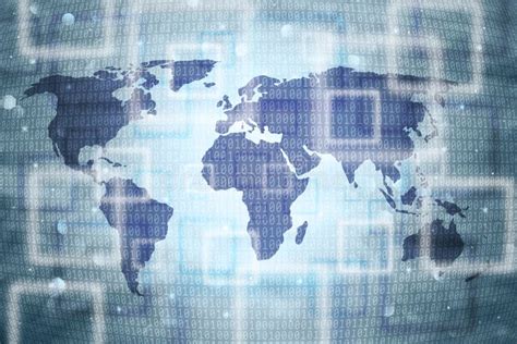 Abstract World Map With Binary Data Numbers Stock Illustration Illustration Of Conceptual