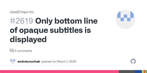 Only Bottom Line Of Opaque Subtitles Is Displayed · Issue 2619 · Clsid2mpc Hc · Github