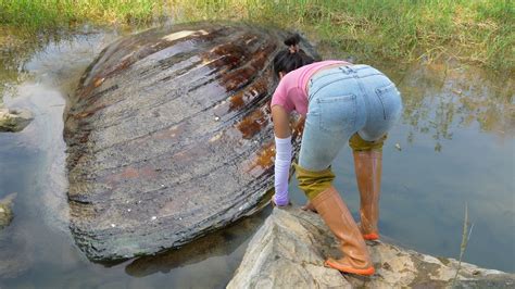💖💃🏻 A Sexy Girl Found A Giant Clam In The Water And When Opened It