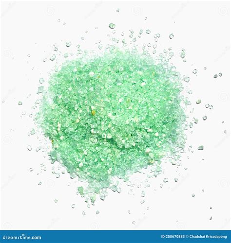 Ferrous Sulfate Chemical Ingredient On White Laboratory Table Stock