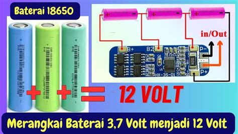 Cara Merangkai Baterai 37 Volt Dengan Bms 3s Menjadi 12 Volt