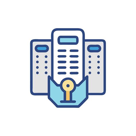 Secure Server Infrastructure Protected With A Key Icon Emblem 65411825 Vector Art At Vecteezy