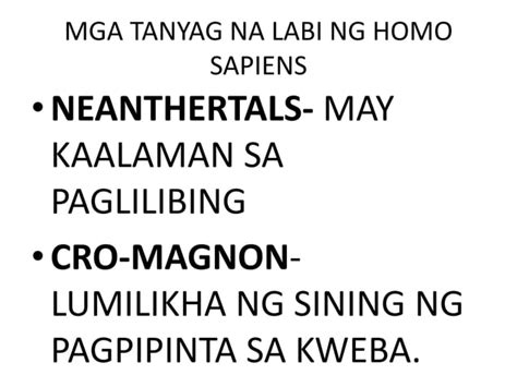 Ang Mga Sinaunang Tao Pptx Biological Sciences Science