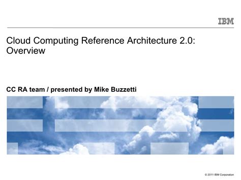 Cloud Computing Reference Architecture 20 Overview Docslib