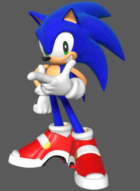 Couple Of Renders I Made Just To Showcase My Sonic Model Theyre Quite Simple But I Like The