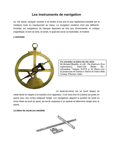 Les Instruments De Navigation 1 Pdf