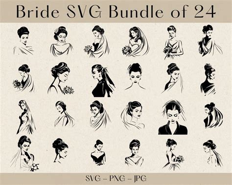 Bride Svg Bundle Bride Svg Wedding Svg Wedding Cut File Etsy