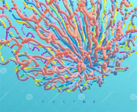 Point Explode Array With Dynamic Emitted Particles 3d Technology Style Abstract Background