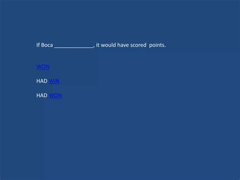 Third Conditional Pptx Soccer Sports