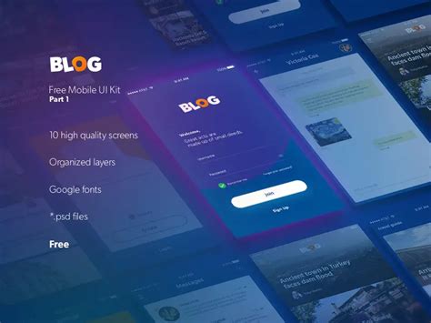 Blog Ui Kit Part 1 Free Templates Download By Volkan Cetin Psdinfo Psdinfo