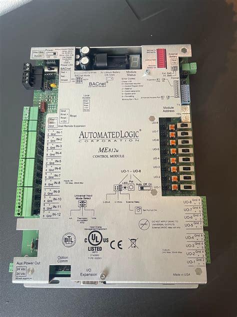 Automated Logic Me812u Bacnet Control Module Alc Ethernet