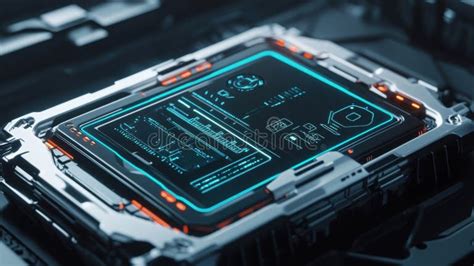 Futuristic Technology Interface With Digital Display And Data Visualization Automotive Battery