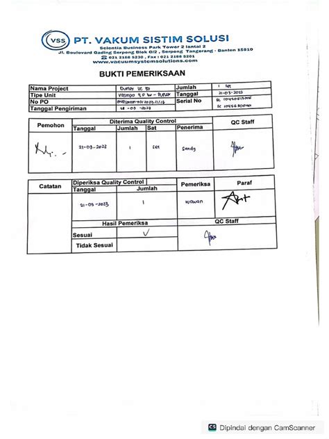 Checklist Form Qc Pdf
