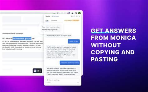 Monica Your Ai Copilot Powered By Chatgpt 智能助手，回答问题，写邮件，阅读文章，智能搜索