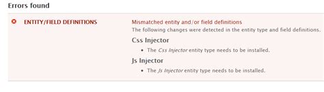 Mismatched Entity Andor Field Definitions 2996971