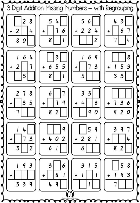 3 digit addition worksheets