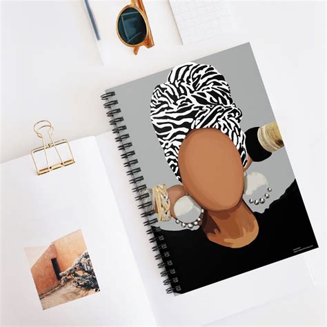 Black Girl Gift Notebook Black Woman Writing Journal African American Spiral Notebook Melanin