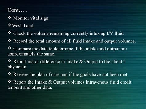 Intake And Output Chart PPT Intake And Output Chart PPT