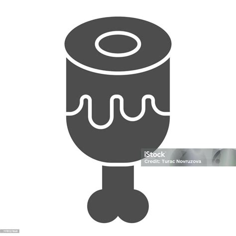 고기 다리 솔리드 아이콘입니다 흰색에 격리 된 닭 다리 벡터 그림입니다 가금류 문체 스타일 디자인 웹 및 응용 프로그램을 위해 설계 Eps 10 10에 대한 스톡 벡터 아트