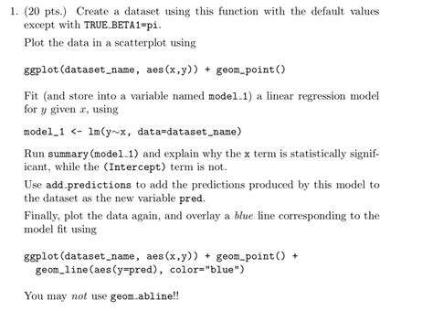 Solved Implement The Following Function In R You Can Just