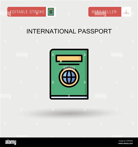 International Passport Simple Vector Icon Stock Vector Image And Art Alamy