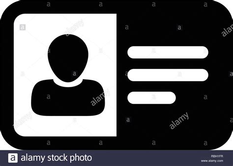 Profile Icon Vector Male User Person Avatar Symbol With Identity Card