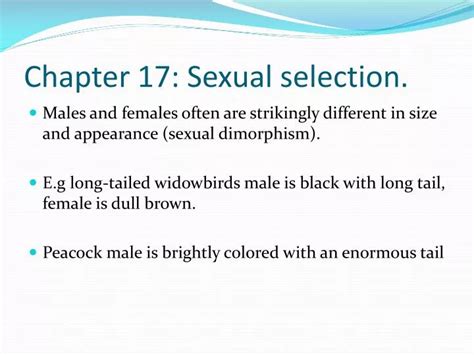 PPT Chapter Sexual Selection PowerPoint Presentation Free Download ID