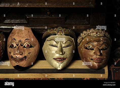 Part Of The Collection Of Javanese And Balinese Wagang And Topeng Theatre Masks In Seraphim