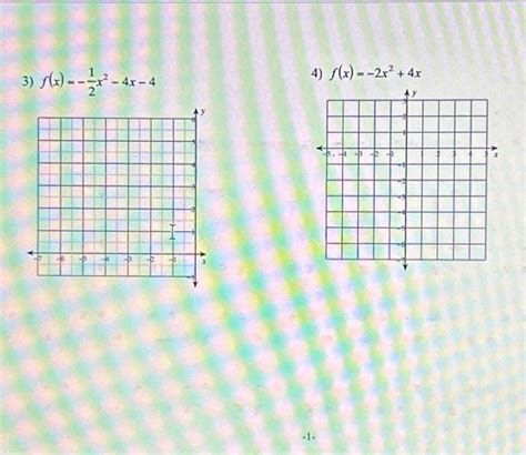 Solved U3 D2 Homework Graphing Quadratic Functions In